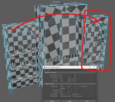 is it possible to transfer uv attributes to this identical mesh in the