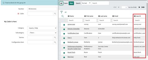 Solved Show User Id Also In The Caller Field Of Incident Servicenow Community