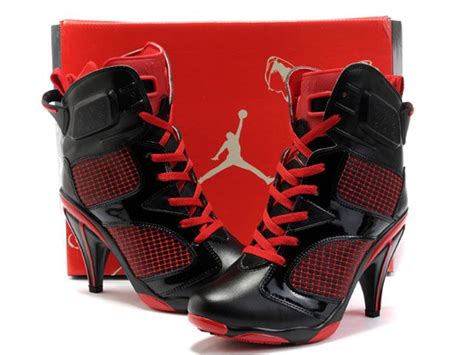 Discount Nike Air Jordan 6 Black Red High Heels Shoes Basketball Shoes