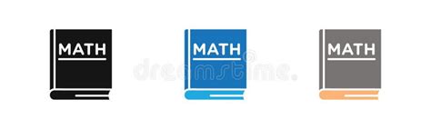 Maths Book Icon Line Art Logo Set Stock Vector Illustration Of Mathematic Drawing 332454440