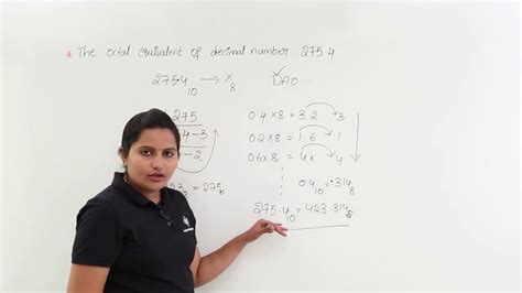 Decimal To Octal Number Example Youtube