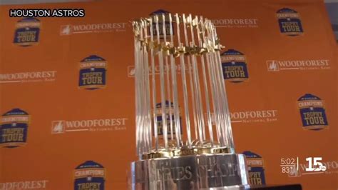 Houston Astros World Series Trophy Tour Makes Its Way To College