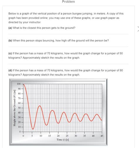 Solved Problem Below Is A Graph Of The Vertical Position Of Chegg Com