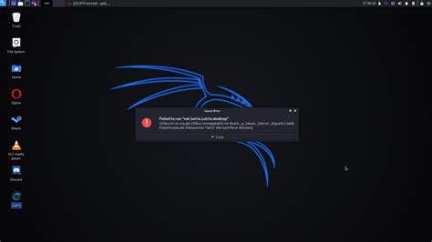 Lutris Does T Start On Kali Linux Debian Failed To Execute Command Lutris U Issue