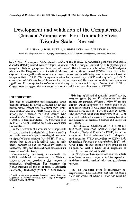 Pdf Development And Validation Of The Computerized Clinician
