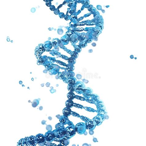 3d Blue Dna Helix Sequence Element Isolated Stock Illustration