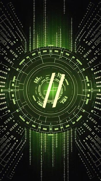 Digital Background Green Matrix Coding Or Hacking Concept Abstract Data