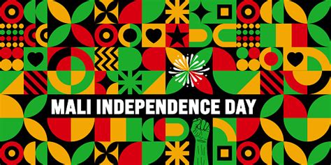 9월 22일 말리 독립 기념일 기하학적 모양 패턴 배경 또는 배너 디자인 서식 파일 휴일 개념입니다 배경 배너 카드 포스터 플래 카드 디자인에 대 한 템플릿입니다 주당순이익