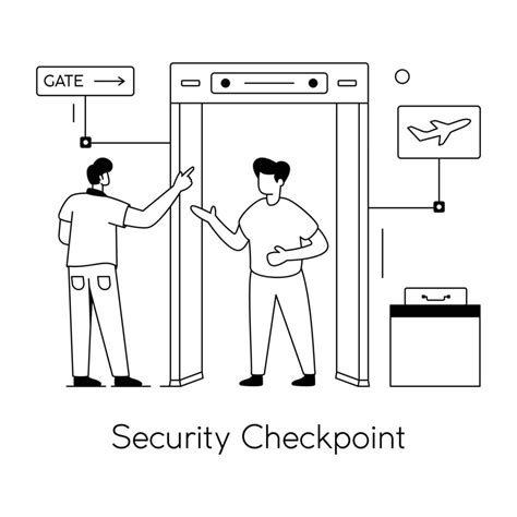 Trendy Security Checkpoint 19803181 Vector Art At Vecteezy
