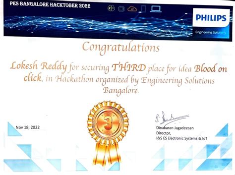 Lokesh Reddy On Linkedin Philipshealthcare Hackathon2022