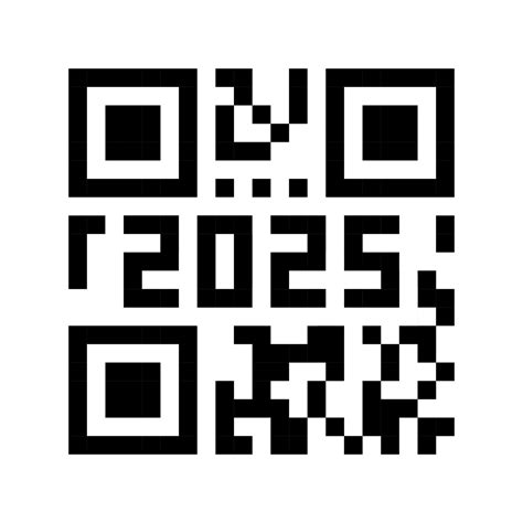 Qr Code 2025 Number New Year Barcode Concept Design Template Eps
