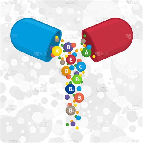 维生素胶囊从倒