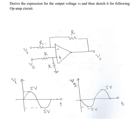 Solved Derive The Expression For The Output Voltage Vo And