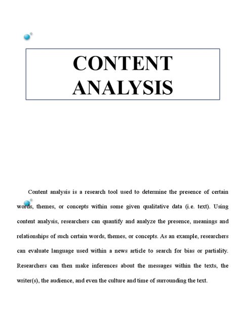 content analysis pdf analysis science