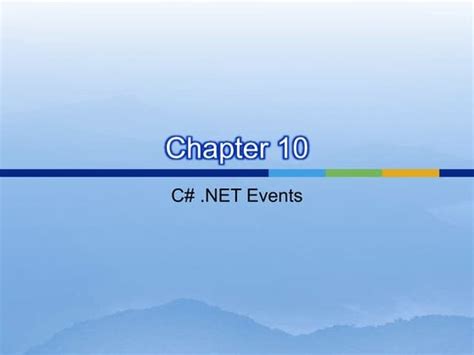 C Events Delegates And Lambdas Ppt