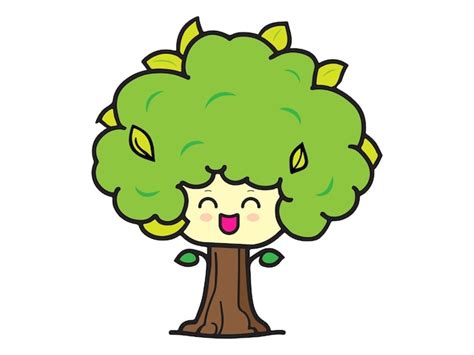 Premium Vector Cute Cartoon Tree