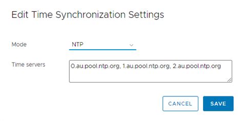 Configure Ntp Time Source On Vcenter Server 7 Vcsa