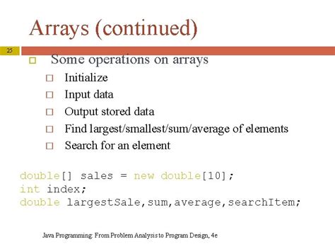 Chapter 5 Arrays Why Do We Need Arrays