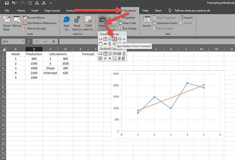 Linear Forecast Model Excel Template Excellen