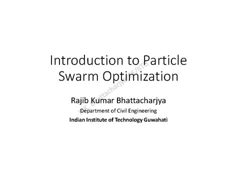2particle Swarm Algorithms Introduction To Particle Swarm