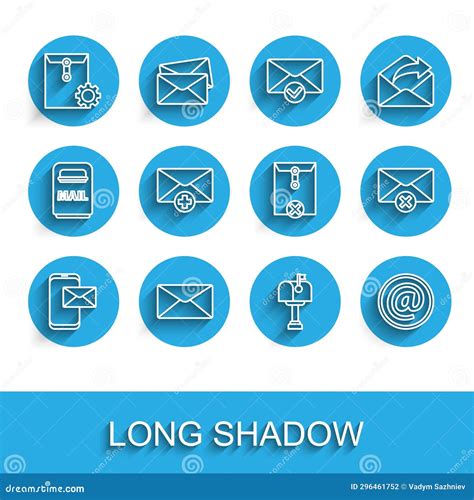 set line mobile and envelope envelope setting mail box e mail
