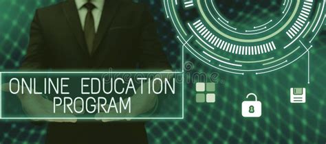 Hand Writing Sign Online Education Program Business Showcase Software Development And