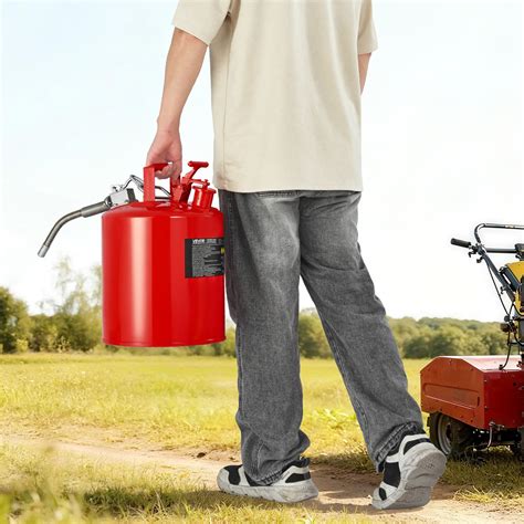 Vevor Safety Gas Can 5 Gallon Type Ii Red Safety Can For Gasoline With