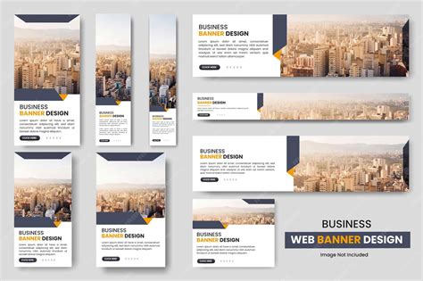 Premium Vector Abstract Banner Design Web Banner Template Set Horizontal Header Web Banner