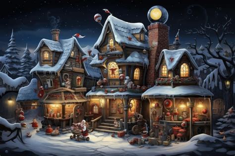 Premium Ai Image Santas Workshop Generative Ai
