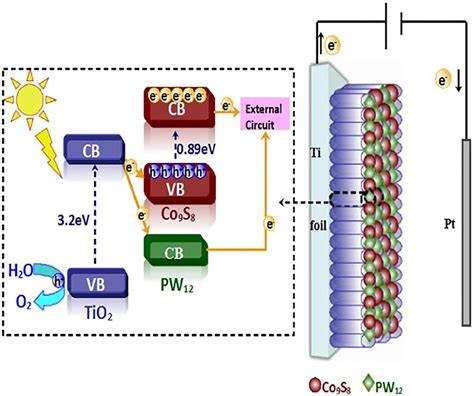 Schematic Diagram Showing Electron Transfer From CB Of TiO2 To The CB Download Scientific