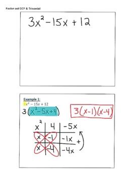 Factoring Trinomials Examples GCF Trinomials With Step By Step Answers