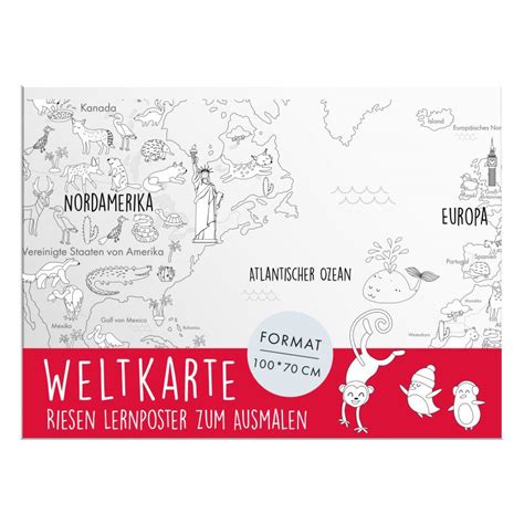 Xxl Poster Weltkarte Zum Ausmalen