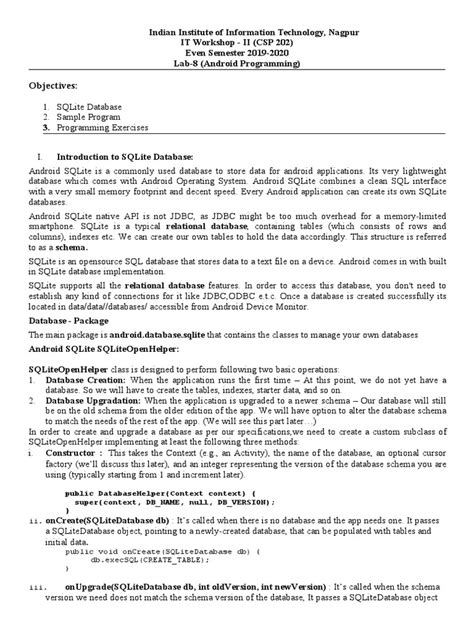 lab sheet 8 sqlite database pdf databases boolean data type
