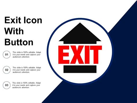 Exit Icon With Button PowerPoint Shapes PowerPoint Slide Deck Template Presentation Visual
