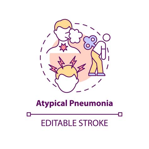 Atypical Pneumonia Concept Icon Pulmonary Inflammation Type Abstract Idea Thin Line