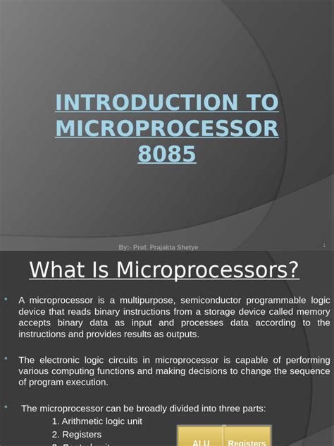 Chap1 Microprocessor Pdf Central Processing Unit Inputoutput