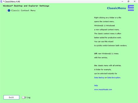 Classicmenu Pour Windows 11 Active Ou Désactive Le Menu Contextuel