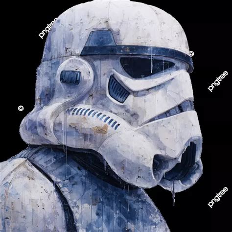 Tony Stella Art Style Stormtrooper Bust With Death Star Background