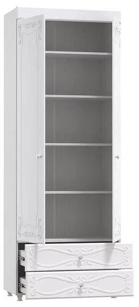 Шкаф 2 х дверный с ящиками Италия ИТ 44 Белый арт 4121282 купить в Москве за 18 990 руб в