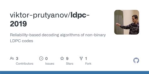 GitHub Viktor Prutyanov Ldpc 2019 Reliability Based Decoding Algorithms Of Non Binary LDPC Codes