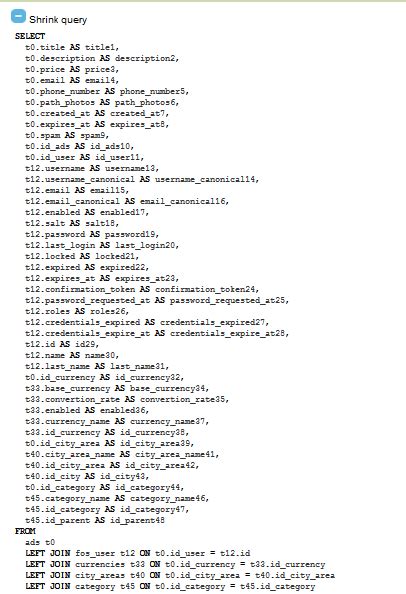 Cristian Pana Blog Doctrine Tutorials And Doctrine Performance Eager Loading Vs Custom Dql