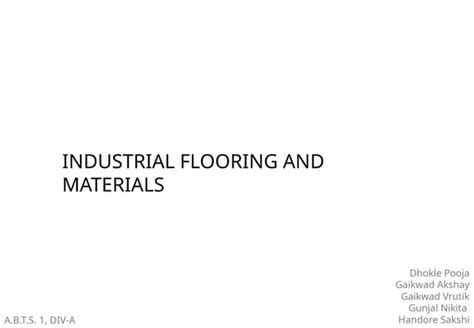 Industrial Building Flooring Abts 1 Pptx