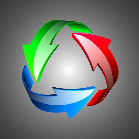 Blue Green Red Recycle Arrows Recycle Simbol Vector 35729770 Vector