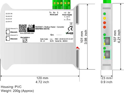 PROFINET Modbus Master Converter Elteco No