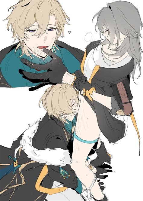 Trailblazer Stelle And Aventurine Honkai And 1 More Drawn By Dal Gi