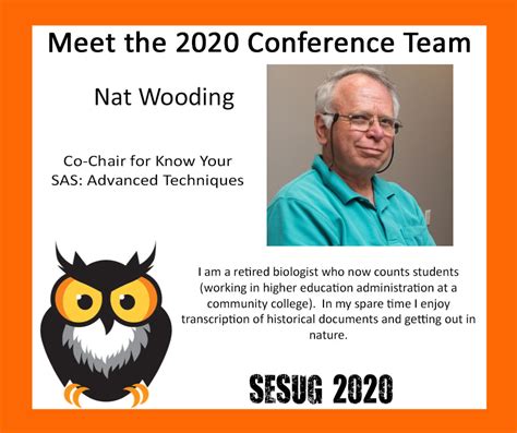 Today In Our Meet The 2020 Southeast Sas Users Group Facebook