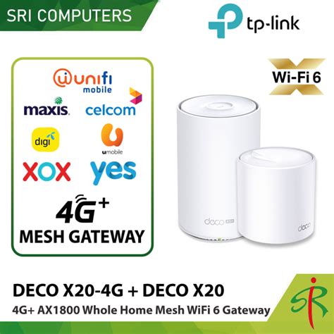 Tp Link Deco X G Ax G Lte Modem Direct Sim Card Mesh Router Whole Home Wifi Mesh Wifi