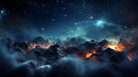 Premium Ai Image Seamless Starry Night Sky Texture Background