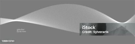 흐르는 입자의 물결 회색 디자인이 흐르는 연기 부드럽고 부드러운 편안한 이미지로 추상적 인 배경을 벡터 3차원 형태에 대한 스톡 벡터 아트 및 기타 이미지 Istock