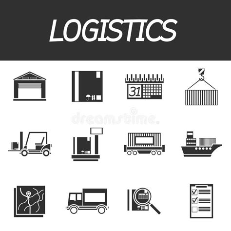Logistic Icon Set Stock Vector Illustration Of Checklist 75079448